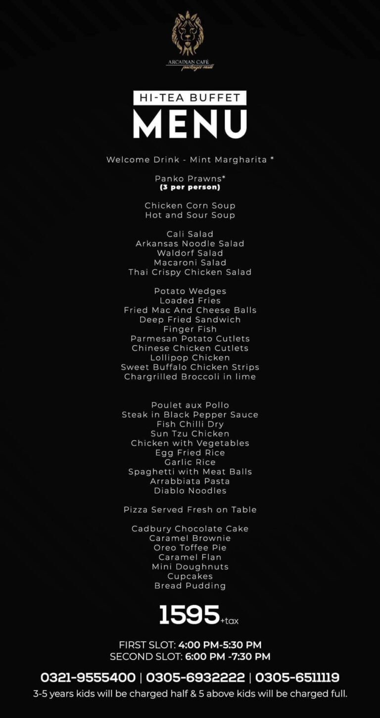 8 Best Hi Tea Restaurants in Lahore (with Menu, Price, Timings ...